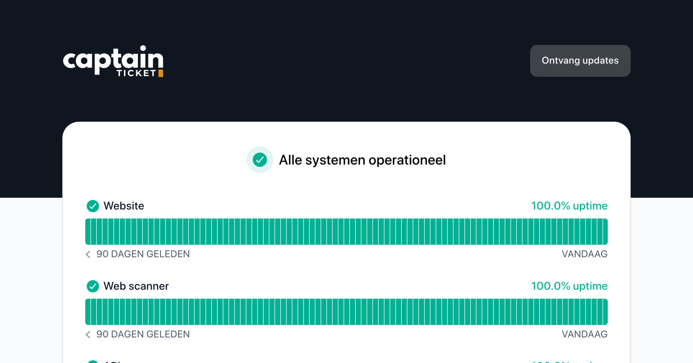 CaptainTicket - Status